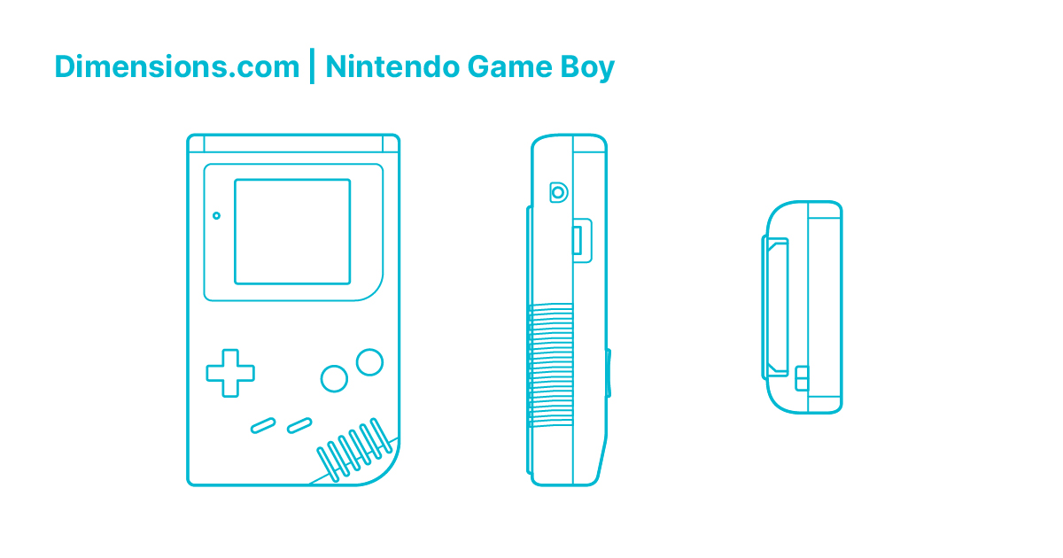 Nintendo Game Boy Dimensions & Drawings | Dimensions.com
