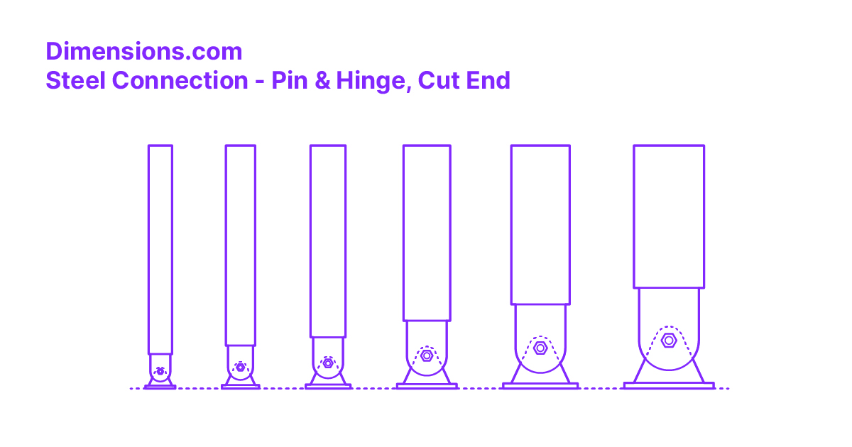 Steel Connection - Pin & Hinge, Cut End Dimensions & Drawings ...