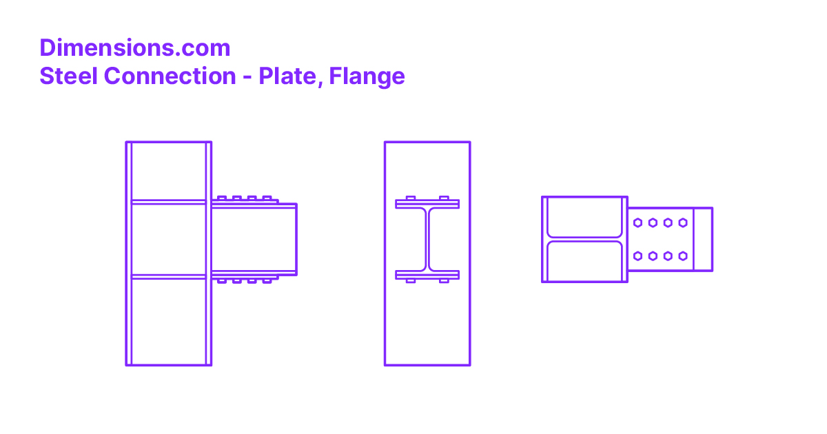 Steel Connection - Plate, Flange Dimensions & Drawings | Dimensions.com