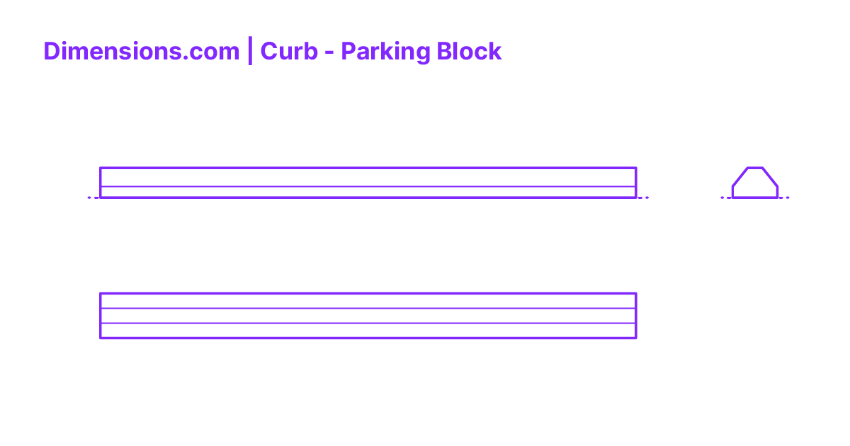 Curb - Parking Block Dimensions & Drawings | Dimensions.com