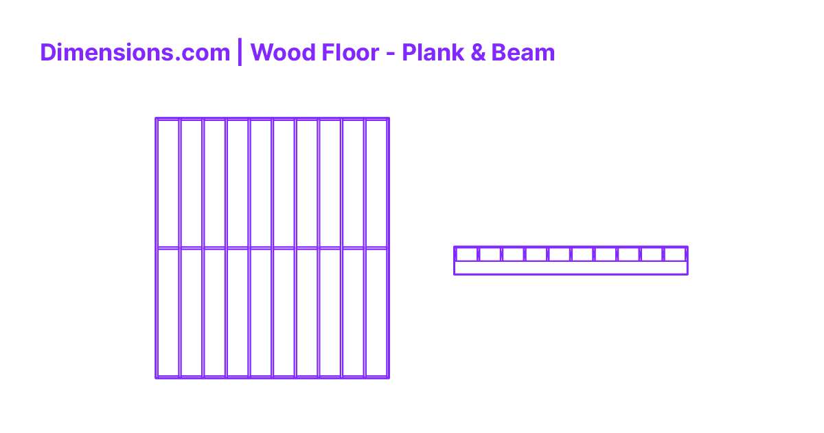 Wood Floor - Plank & Beam Dimensions & Drawings | Dimensions.com