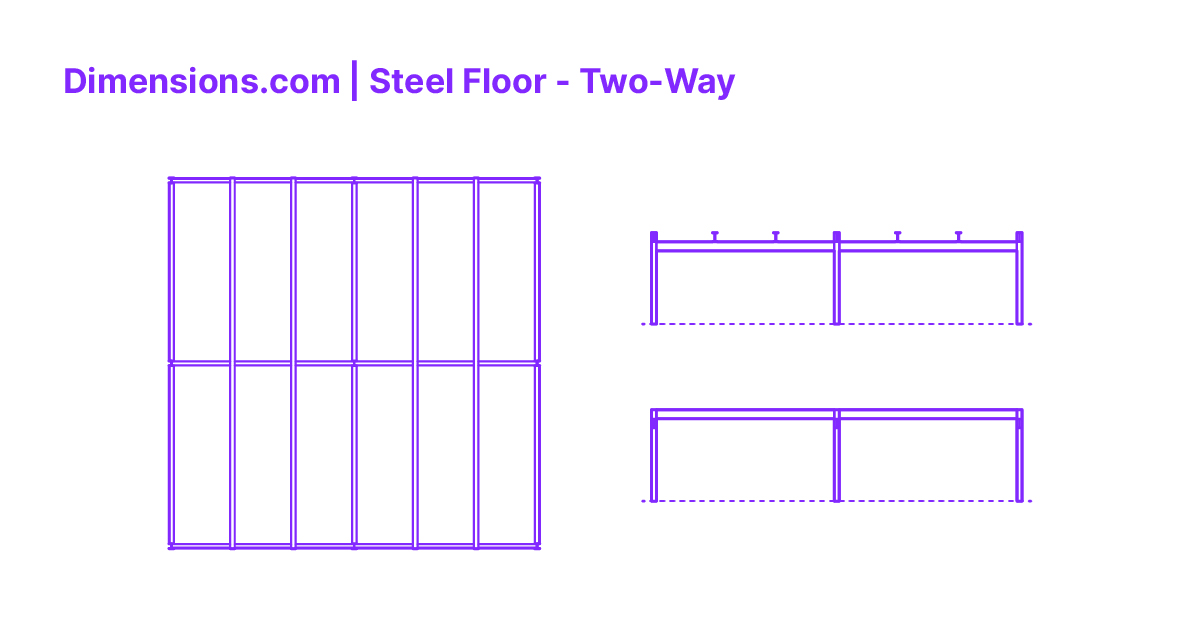 Steel Floor - Two-Way Dimensions & Drawings | Dimensions.com