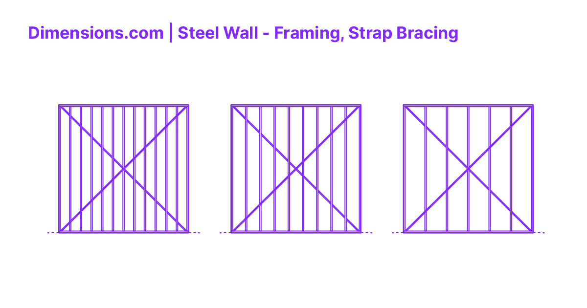 Steel Wall - Framing, Strap Bracing Dimensions & Drawings | Dimensions.com