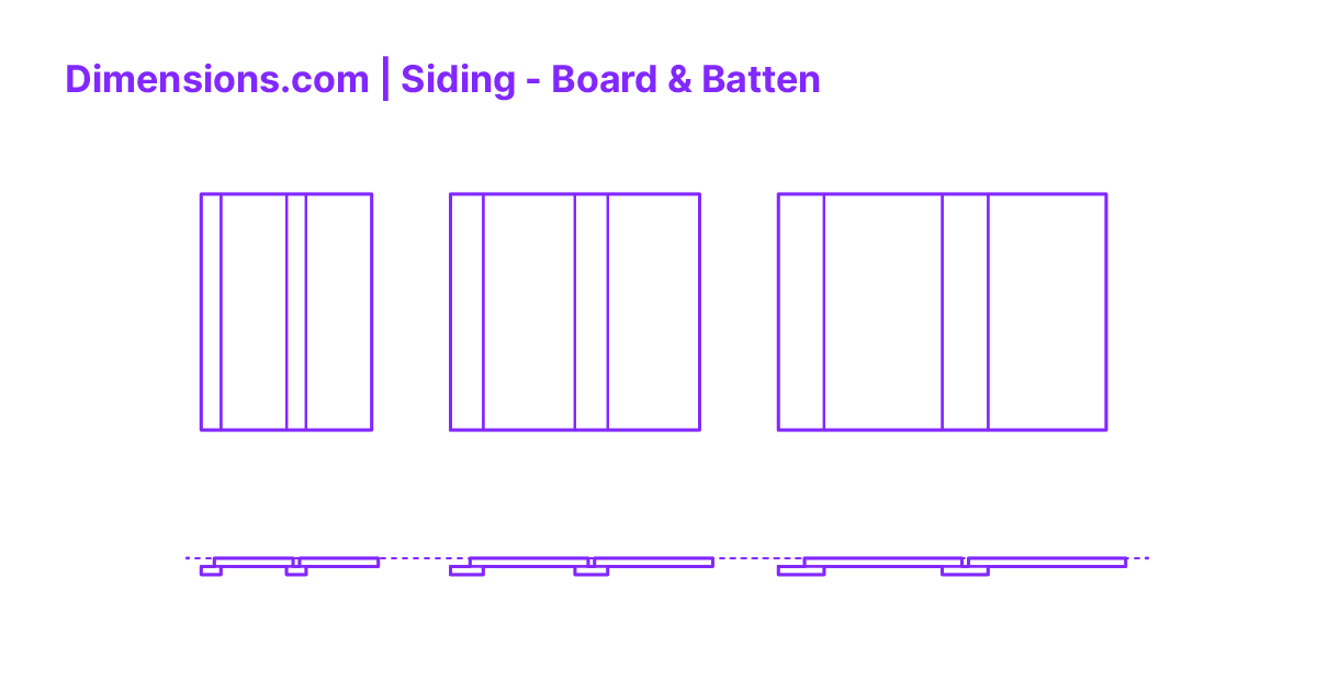 Siding - Board & Batten Dimensions & Drawings | Dimensions.com
