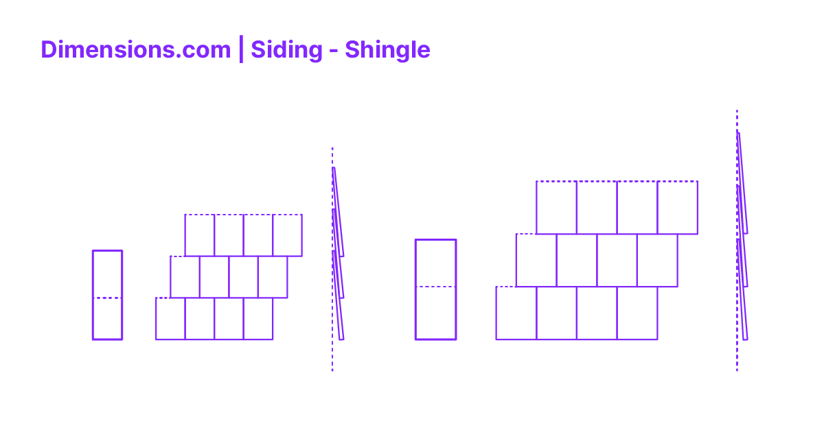 Siding - Shingle Dimensions & Drawings | Dimensions.com