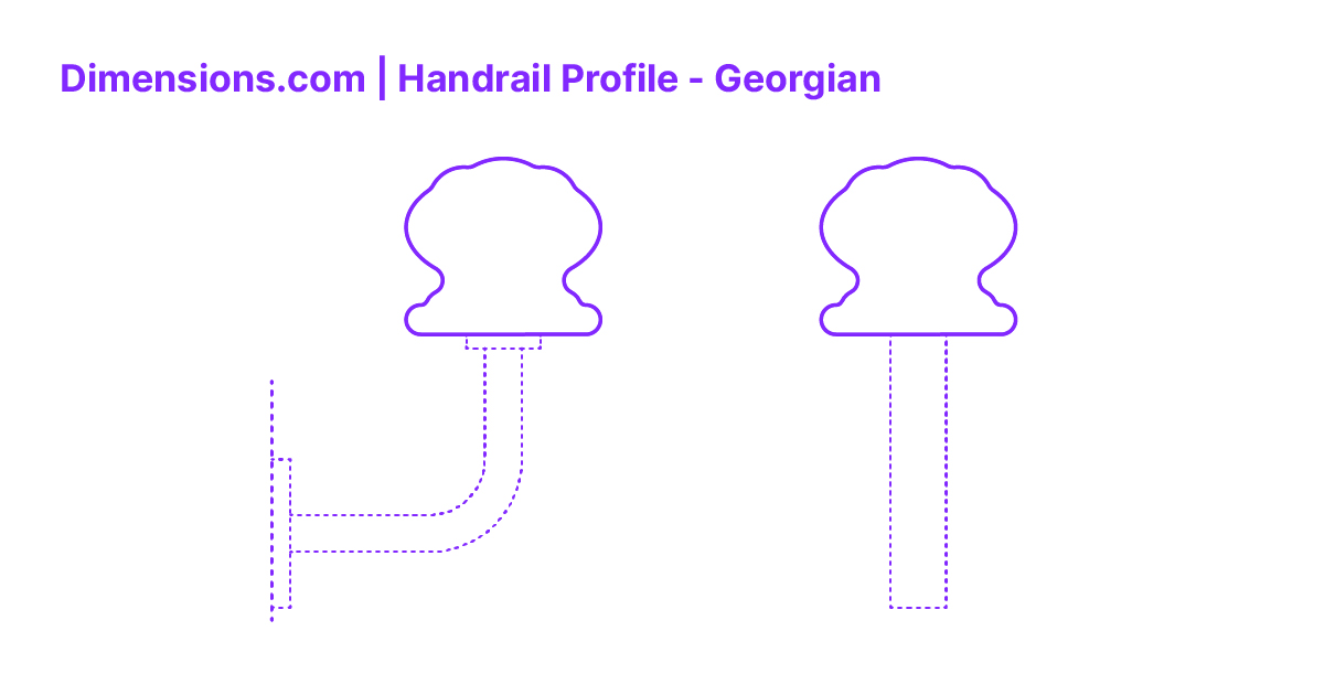 Handrail Profile - Georgian Dimensions & Drawings | Dimensions.com