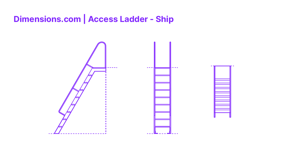 Access Ladder - Ship Dimensions & Drawings | Dimensions.com