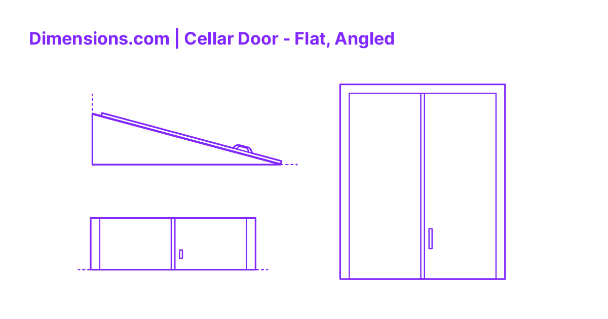 Cellar Door - Flat, Angled Dimensions & Drawings | Dimensions.com