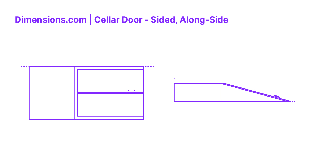 Cellar Door - Sided, Along-Side Dimensions & Drawings | Dimensions.com