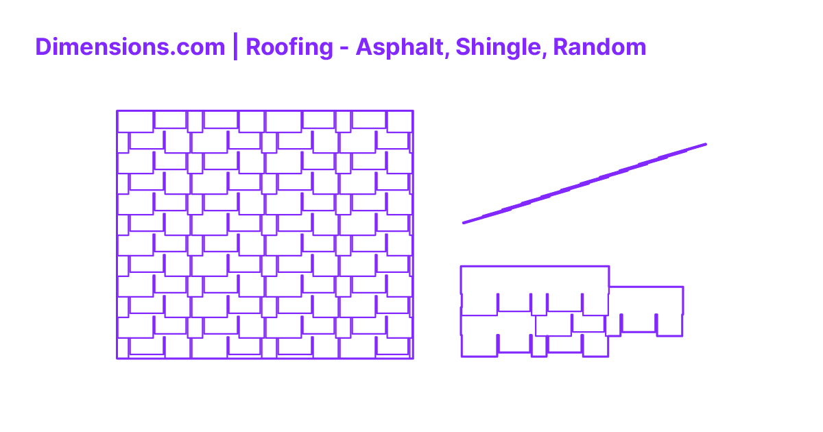 Roofing - Asphalt, Shingle, Random Dimensions & Drawings | Dimensions.com