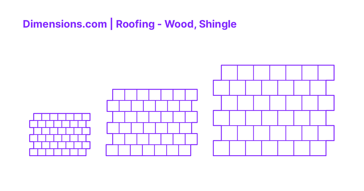 Roofing - Wood, Shingle Dimensions & Drawings | Dimensions.com