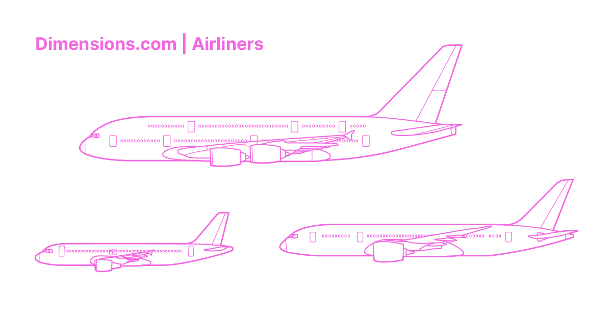 Airliners Dimensions & Drawings | Dimensions.com