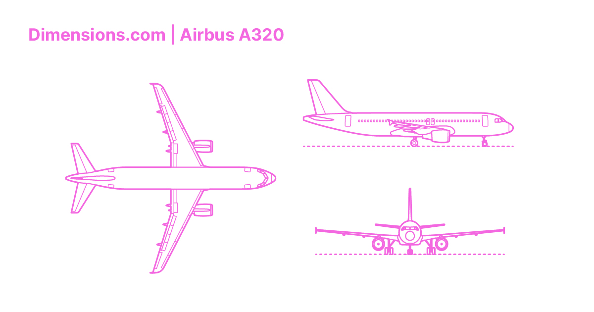 Airbus A320 Dimensions & Drawings | Dimensions.com