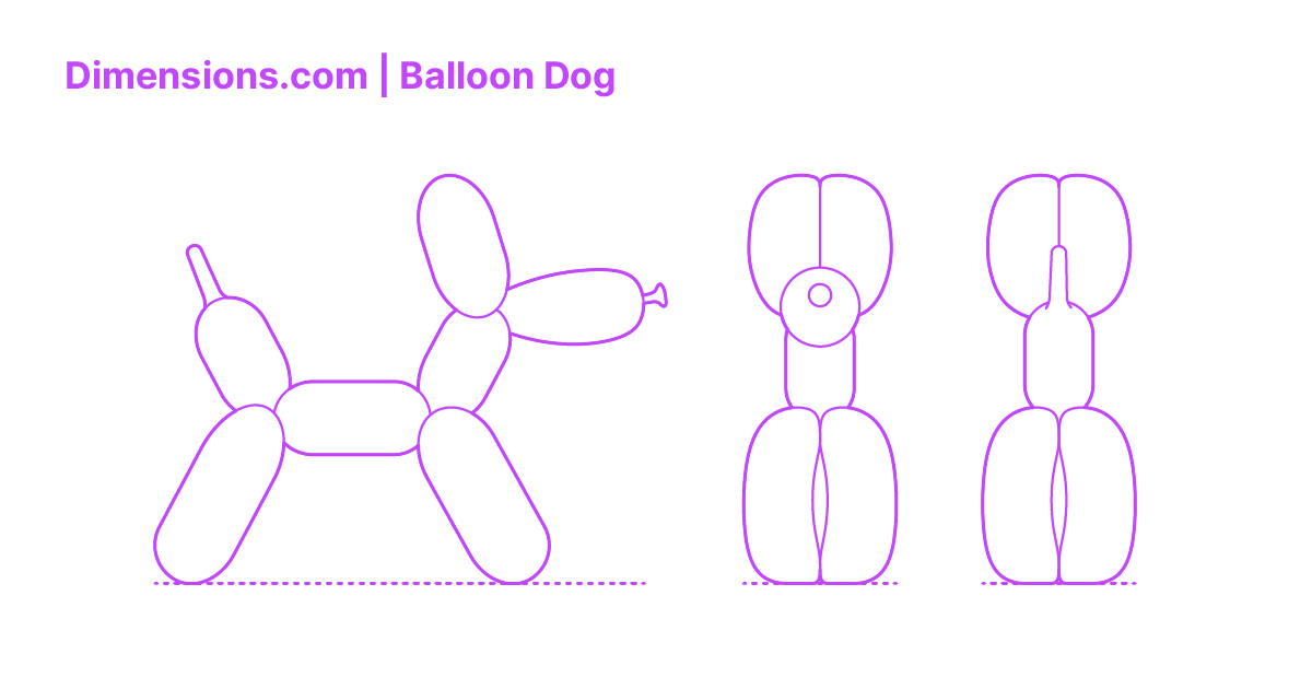 Balloon Dog Dimensions & Drawings | Dimensions.com