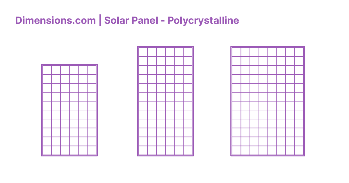 Solar Panel - Polycrystalline Dimensions & Drawings | Dimensions.com
