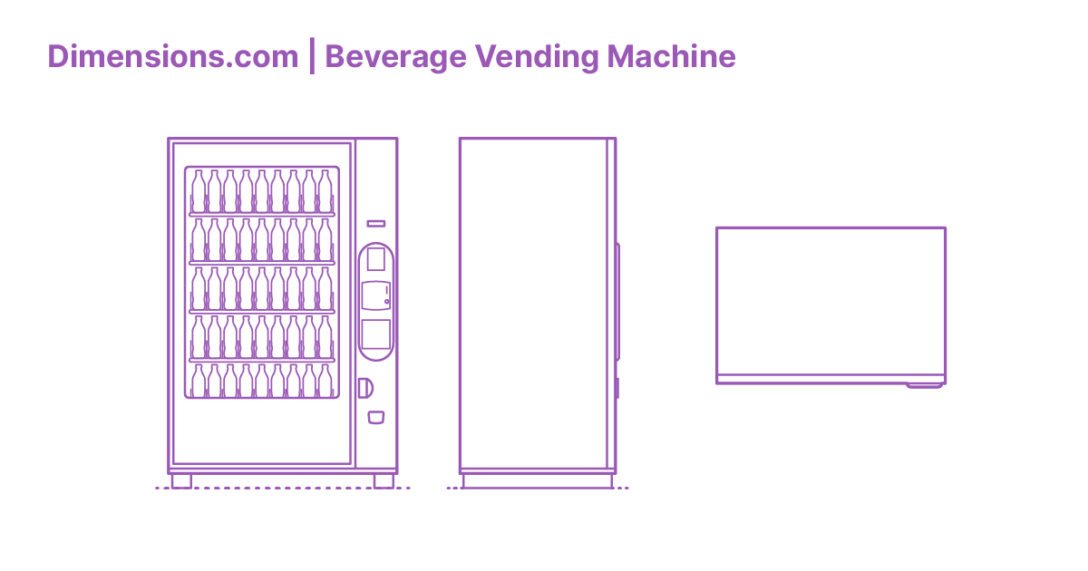 Beverage Vending Machine Dimensions & Drawings | Dimensions.com