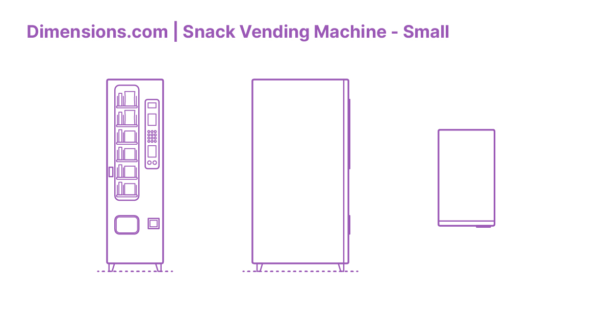 Snack Vending Machine - Small Dimensions & Drawings | Dimensions.com