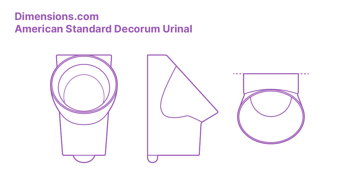 American Standard Decorum Urinal Dimensions & Drawings | Dimensions.com