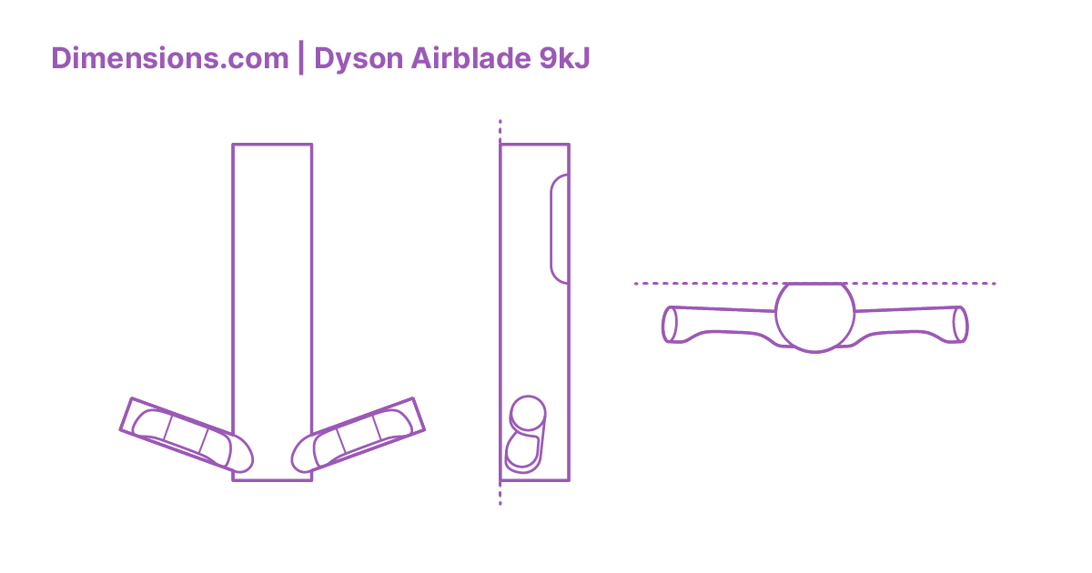 Dyson Airblade 9kJ Dimensions & Drawings | Dimensions.com