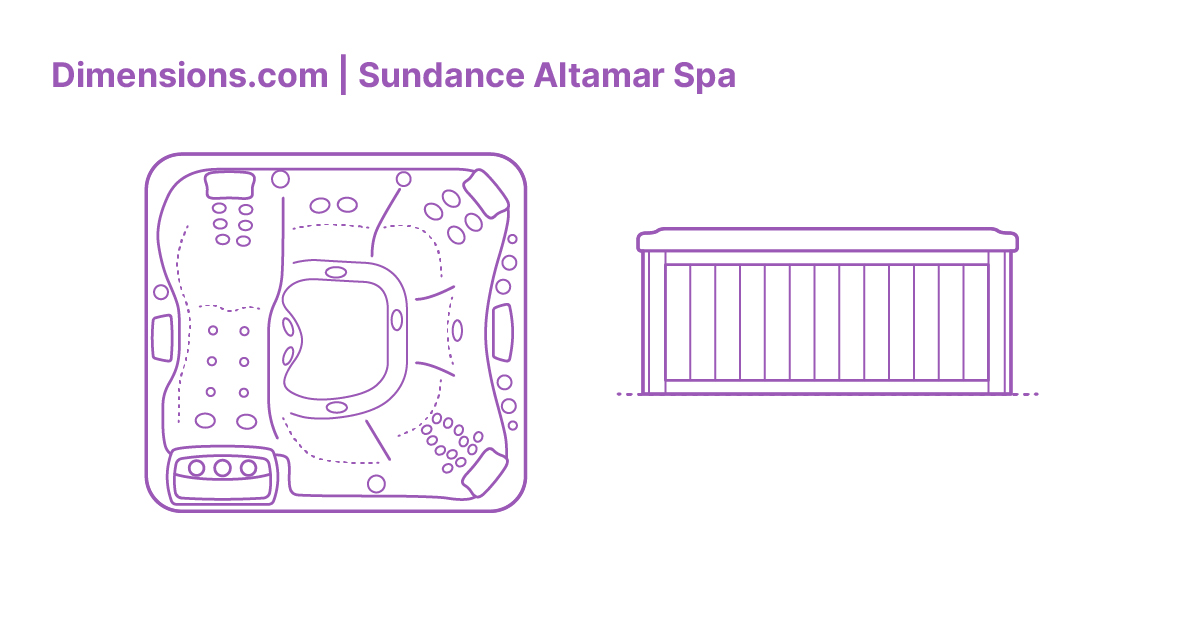 Sundance Altamar Spa Dimensions & Drawings | Dimensions.com