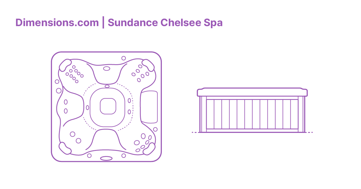 Sundance Chelsee Spa Dimensions & Drawings | Dimensions.com
