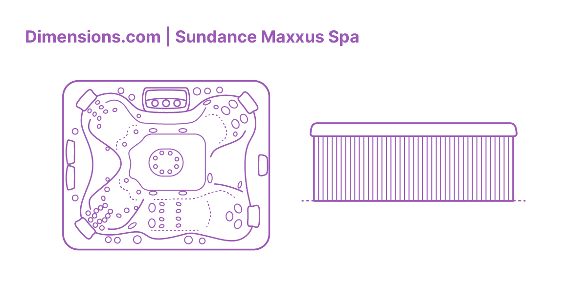 Sundance Maxxus Spa Dimensions & Drawings | Dimensions.com