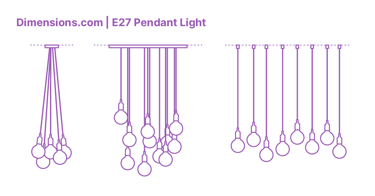 E27 Pendant Light Dimensions & Drawings | Dimensions.com