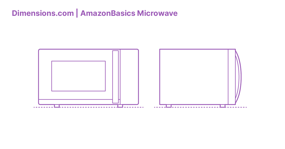AmazonBasics Microwave Dimensions & Drawings | Dimensions.com