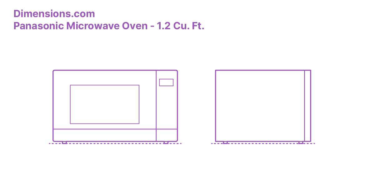 Panasonic Microwave Oven - 1.2 Cu. Ft. Dimensions & Drawings ...