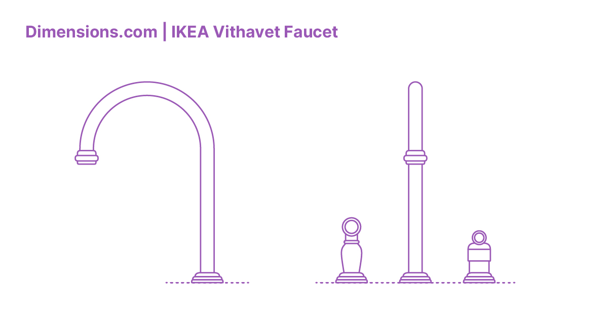 IKEA Vithavet Kitchen Faucet Dimensions & Drawings | Dimensions.com
