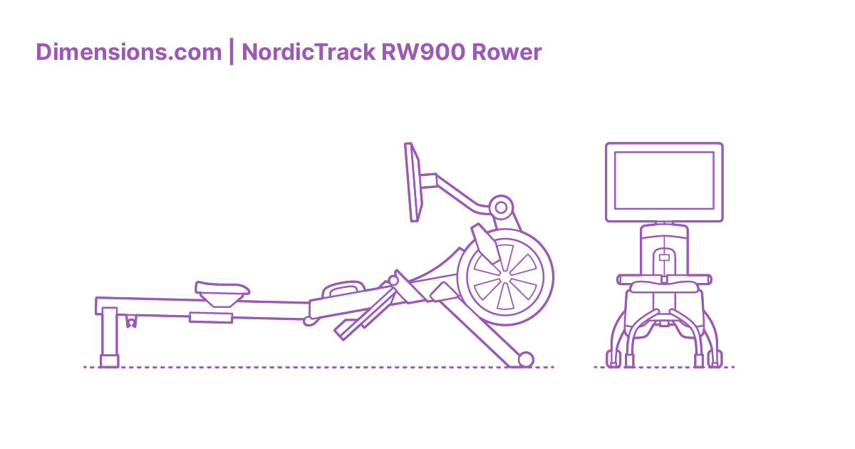 NordicTrack RW900 Rower Dimensions & Drawings | Dimensions.com
