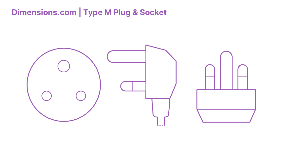 Type M Plug & Socket Dimensions & Drawings | Dimensions.com