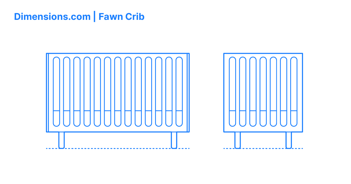 Fawn Crib Dimensions & Drawings | Dimensions.com