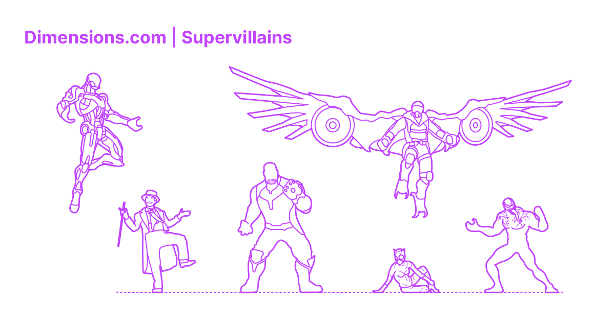 Supervillains Dimensions & Drawings | Dimensions.com