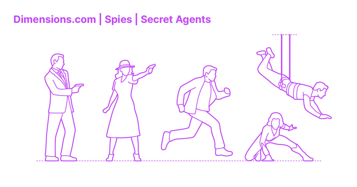 Spies & Secret Agents Dimensions & Drawings | Dimensions.com