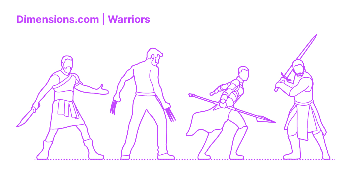 Warriors Dimensions & Drawings | Dimensions.com