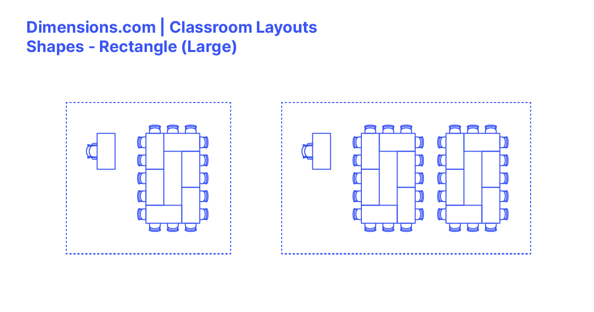 Classroom - Shapes - Rectangle (Large) Dimensions & Drawings ...