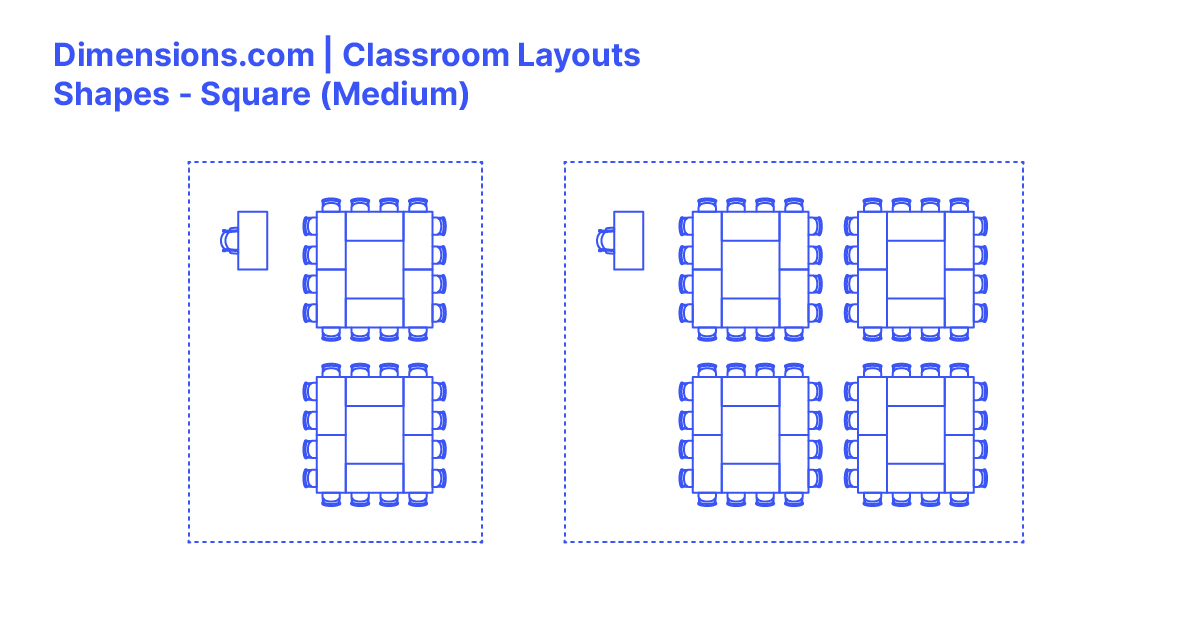 Classroom - Shapes - Square (Medium) Dimensions & Drawings | Dimensions.com