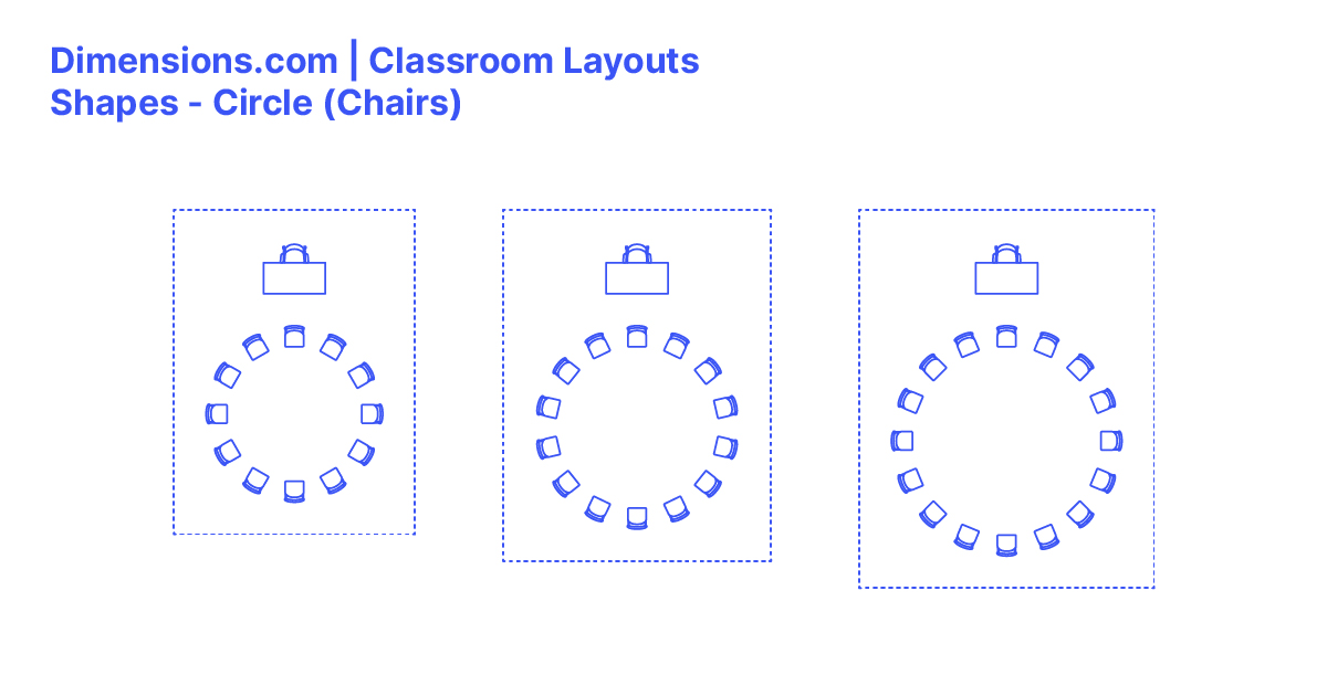 Classroom - Shapes - Circle (Chairs) Dimensions & Drawings | Dimensions.com