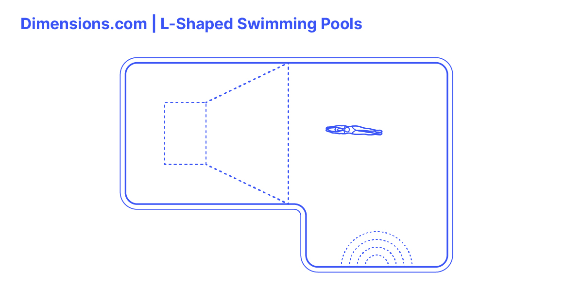 Swimming Pool - L-Shape Dimensions & Drawings | Dimensions.com