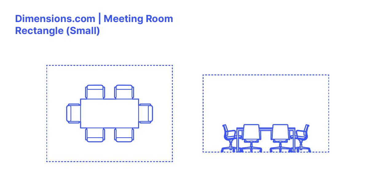 Meeting Room - Rectangle (Small) Dimensions & Drawings | Dimensions.com
