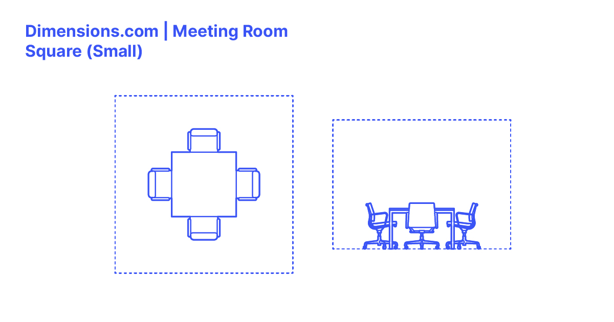 Meeting Room - Square (Small) Dimensions & Drawings | Dimensions.com