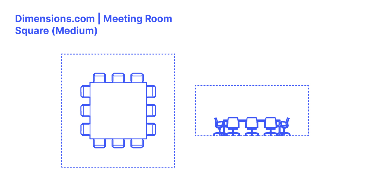 Meeting Room - Square (Medium) Dimensions & Drawings | Dimensions.com