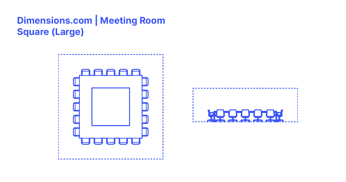 Meeting Room - Square (Large) Dimensions & Drawings | Dimensions.com