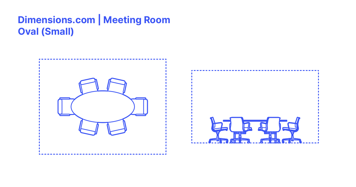 Meeting Room - Oval (Small) Dimensions & Drawings | Dimensions.com