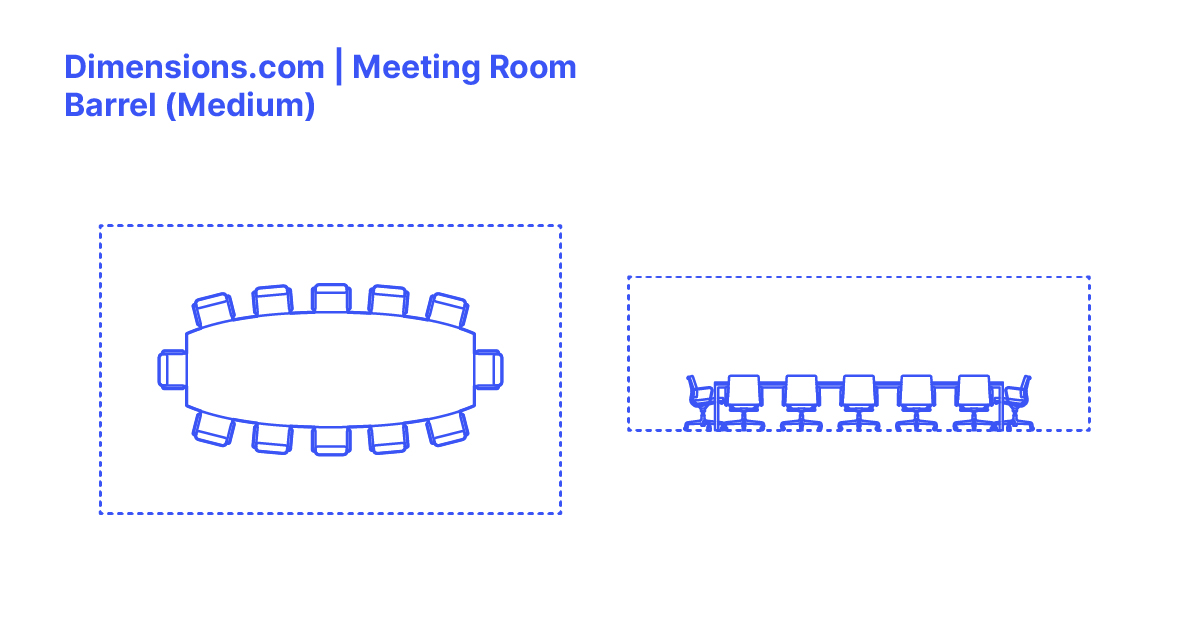 Meeting Room - Barrel (Medium) Dimensions & Drawings | Dimensions.com