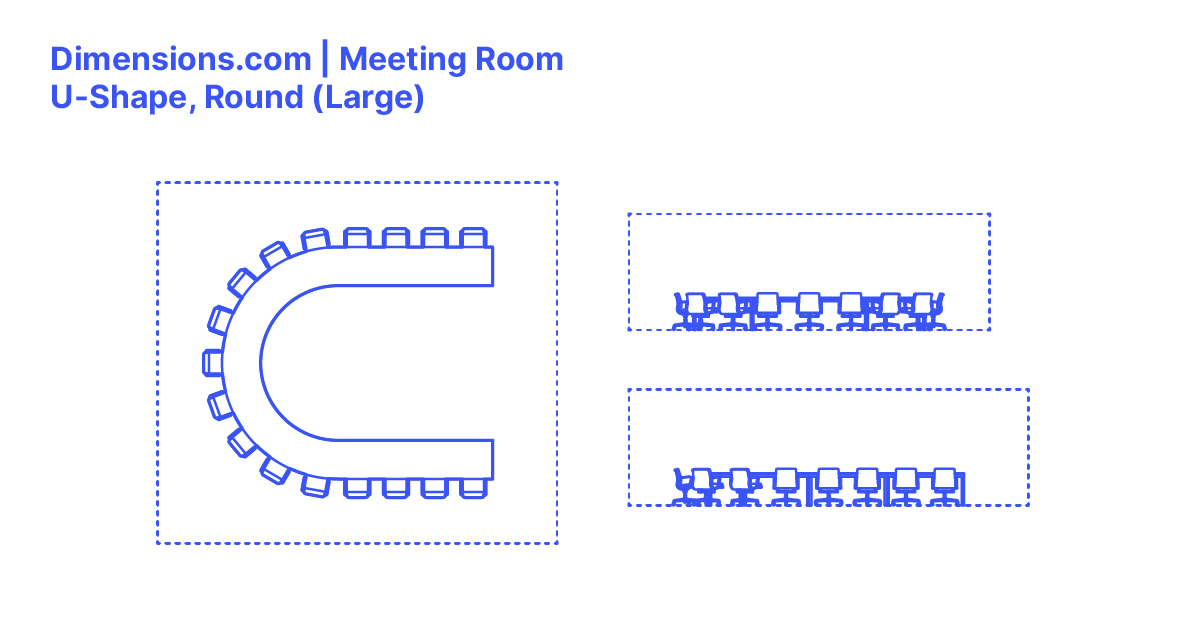 Meeting Room - U-Shape, Round (Large) Dimensions & Drawings ...