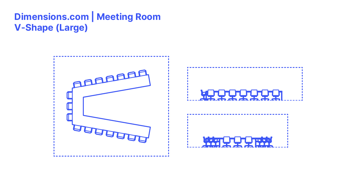 Meeting Room - V-Shape (Large) Dimensions & Drawings | Dimensions.com