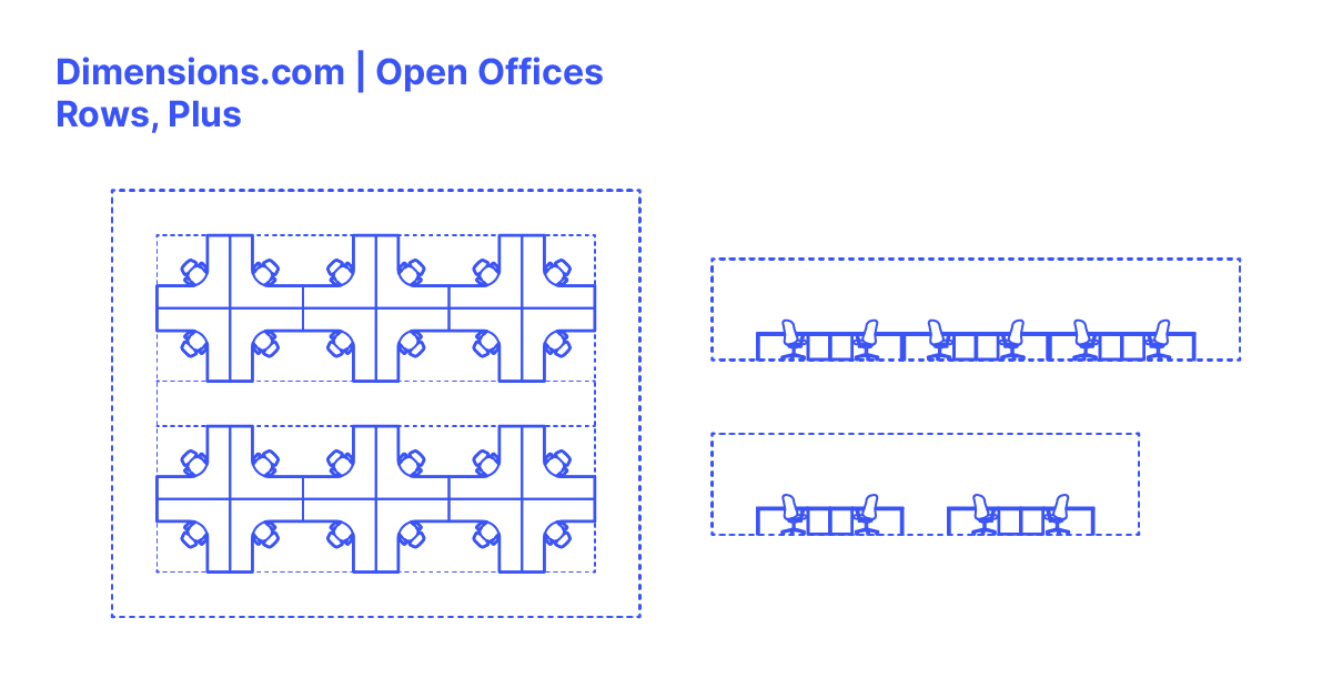 Open Office - Rows, Plus Dimensions & Drawings | Dimensions.com