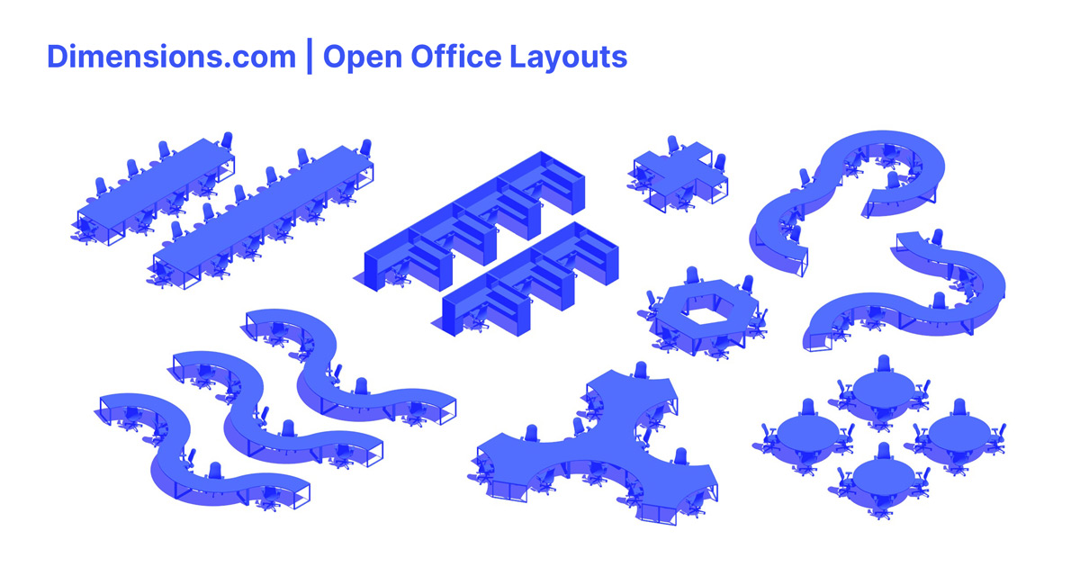 Open Office Layouts Dimensions & Drawings | Dimensions.com